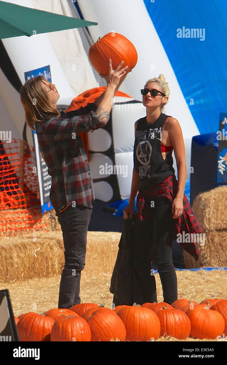 Caroline D'Amore and husband Bobby Alt seen choosing a pumpkin at Mr ...
