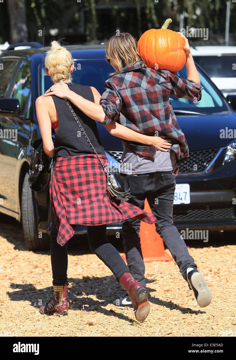 Caroline D'Amore and husband Bobby Alt seen choosing a pumpkin at Mr ...