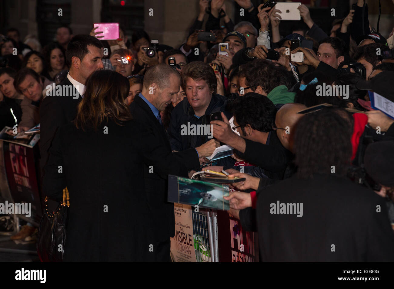 Ralph Fiennes signs autographs at the BFI London Film Festival Gala ...