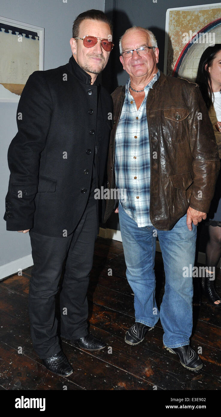 U2's Bono at the launch of his niece, Leah Hewson, new art exhibition ...