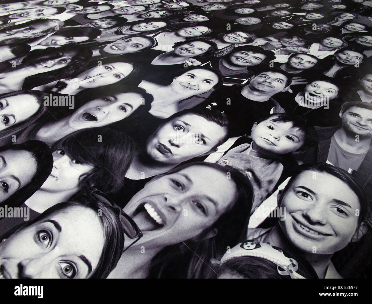 4160 portraits of anonymous people by photographer JR,Eglise du ...