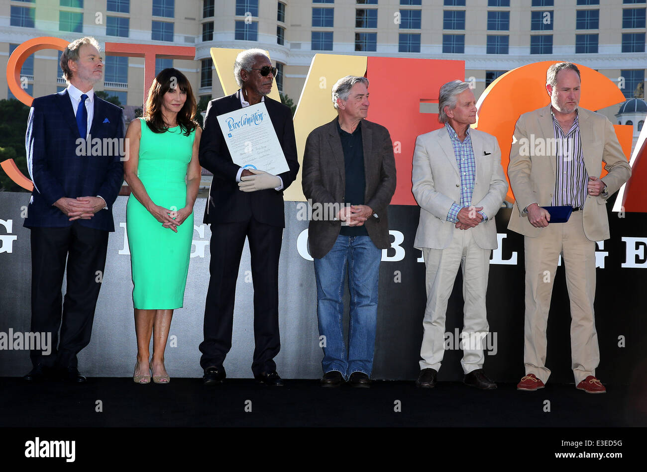 The cast of 'Last Vegas' receives the key to the city of Las Vegas at ...