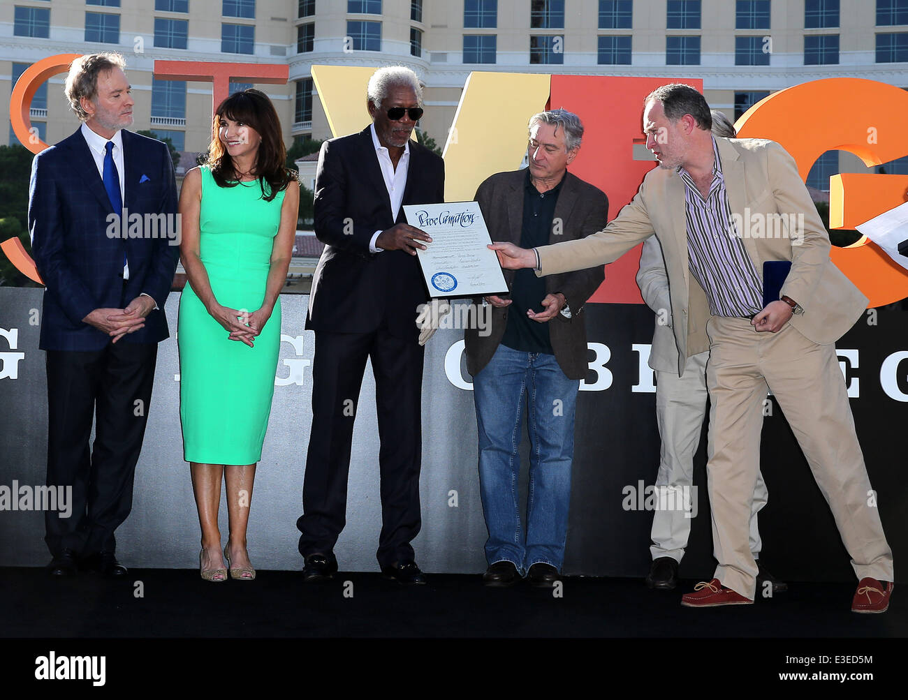 The cast of 'Last Vegas' receives the key to the city of Las Vegas at ...