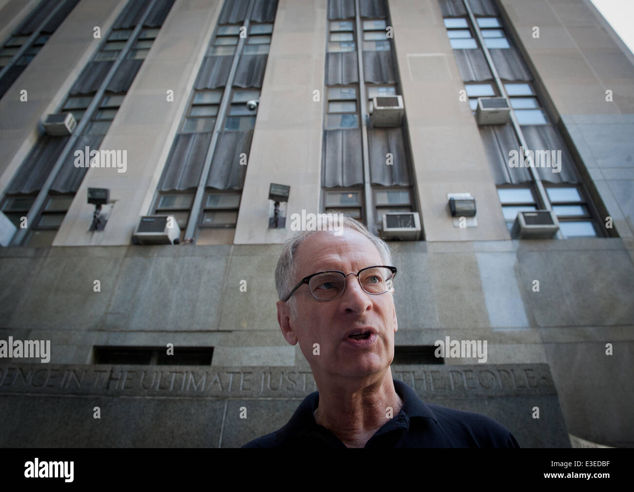Manhattan, New York, USA. 23rd June, 2014. BERNHARD GOETZ leaves ...