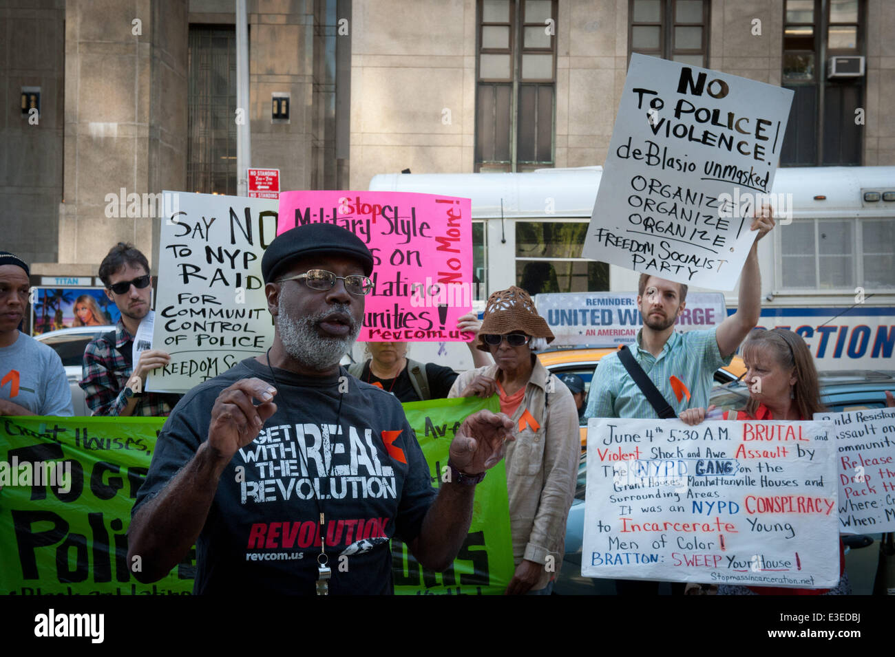 Manhattan, New York, USA. 23rd June, 2014. Carl Dix, co-founder of the ...