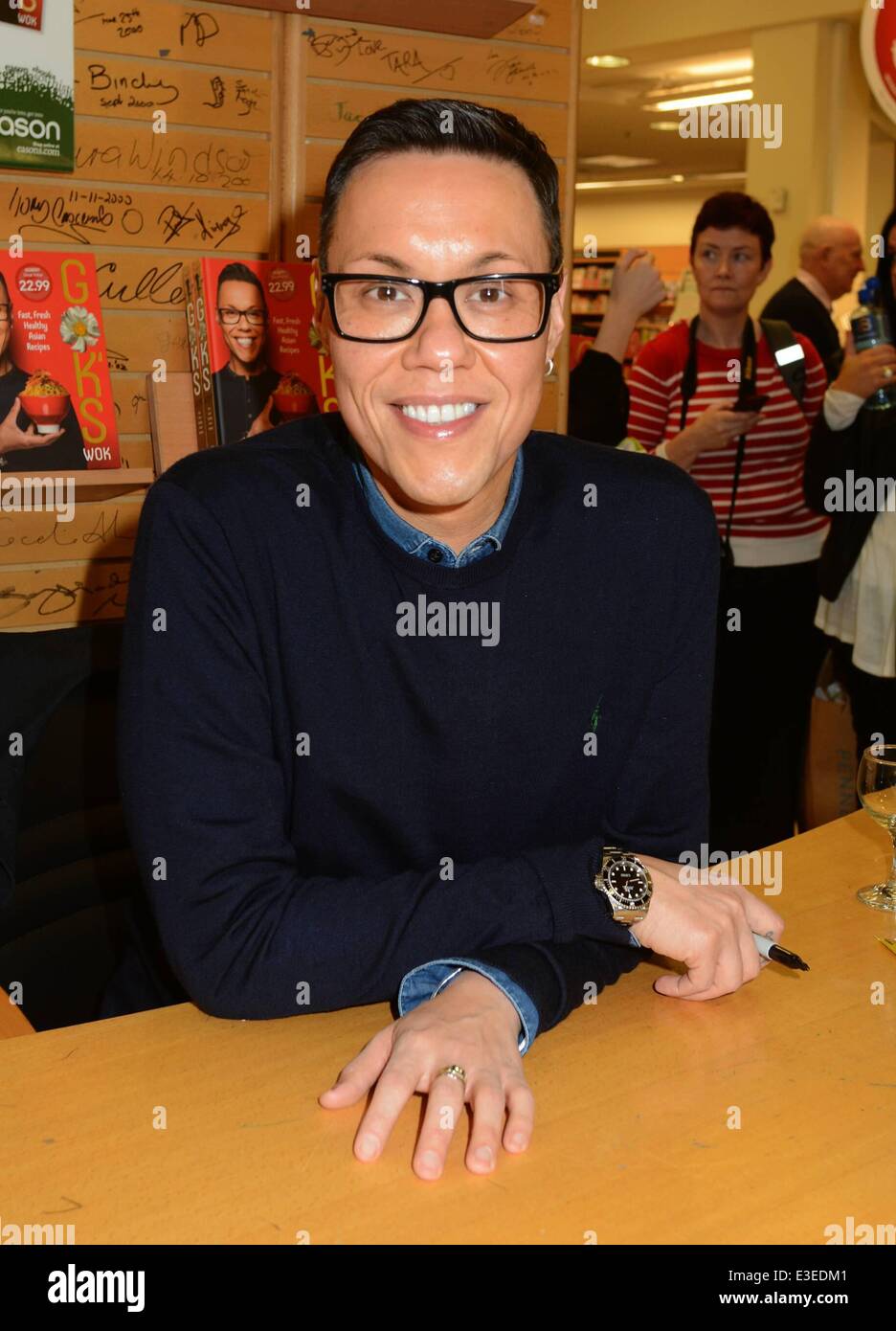Gok Wan signs copies of his book 'Gok's Wok' at Easons Featuring: Gok ...