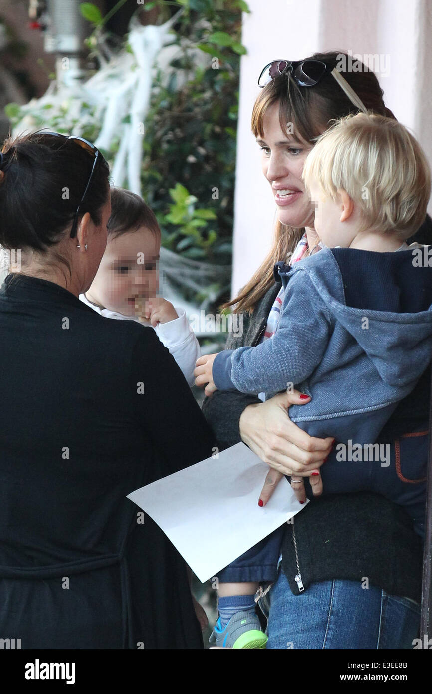 Jennifer Garner and her son Samuel Garner Affleck leave Cafe Vida in ...