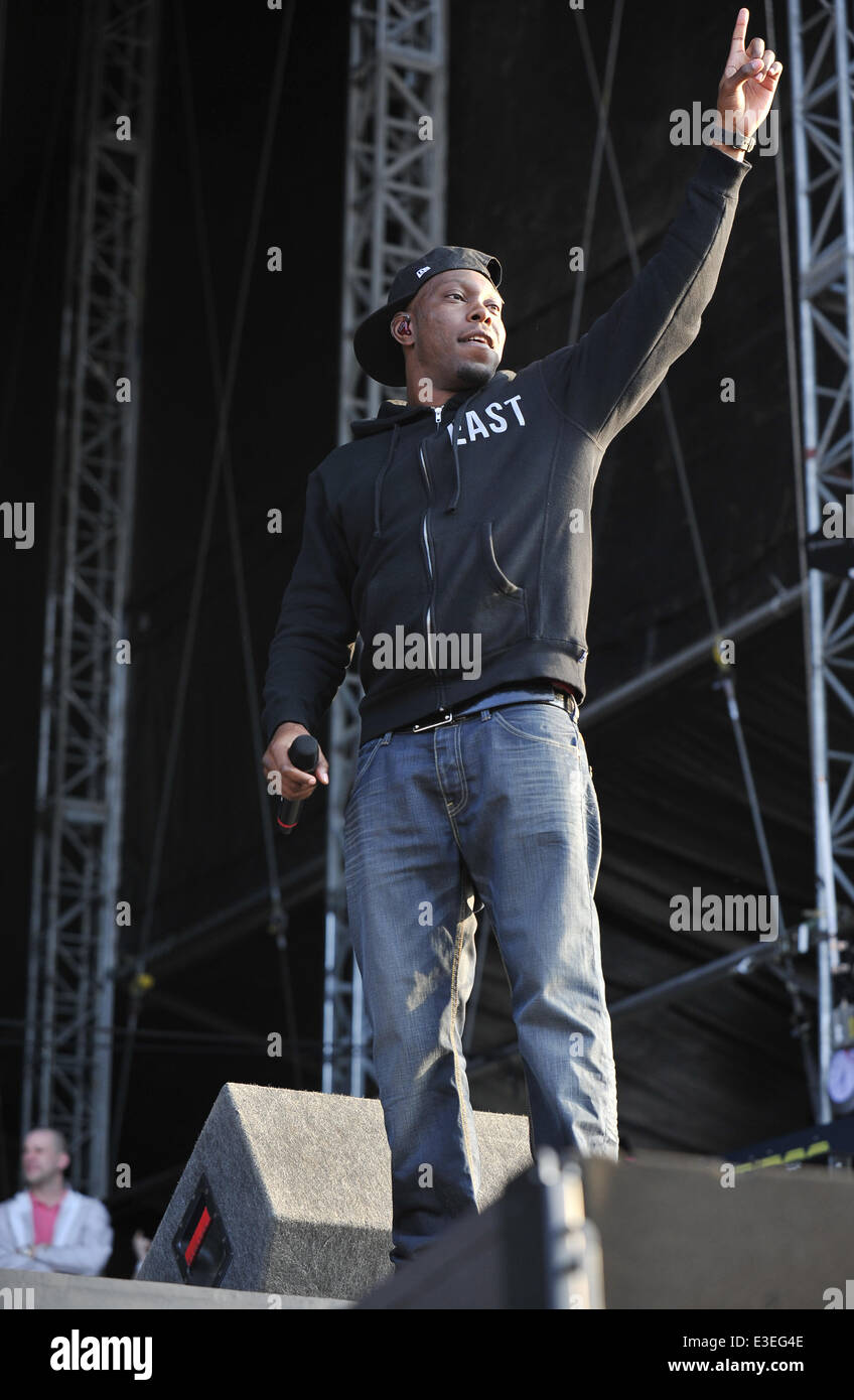 Dizzee Rascal performs live in concert at Finsbury Park Featuring ...