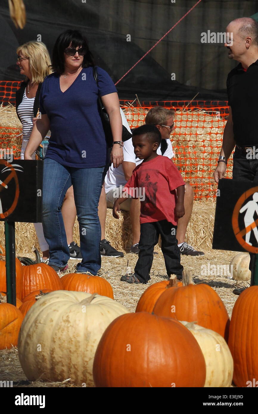 Sandra Bullock's son, Louis at the pumpkin patch Featuring: Louis ...