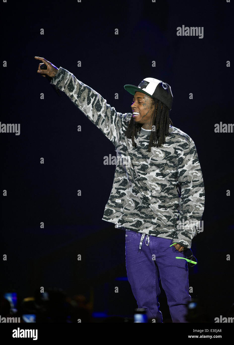 American rapper Lil' Wayne performing in concert at the Ziggo Dome ...