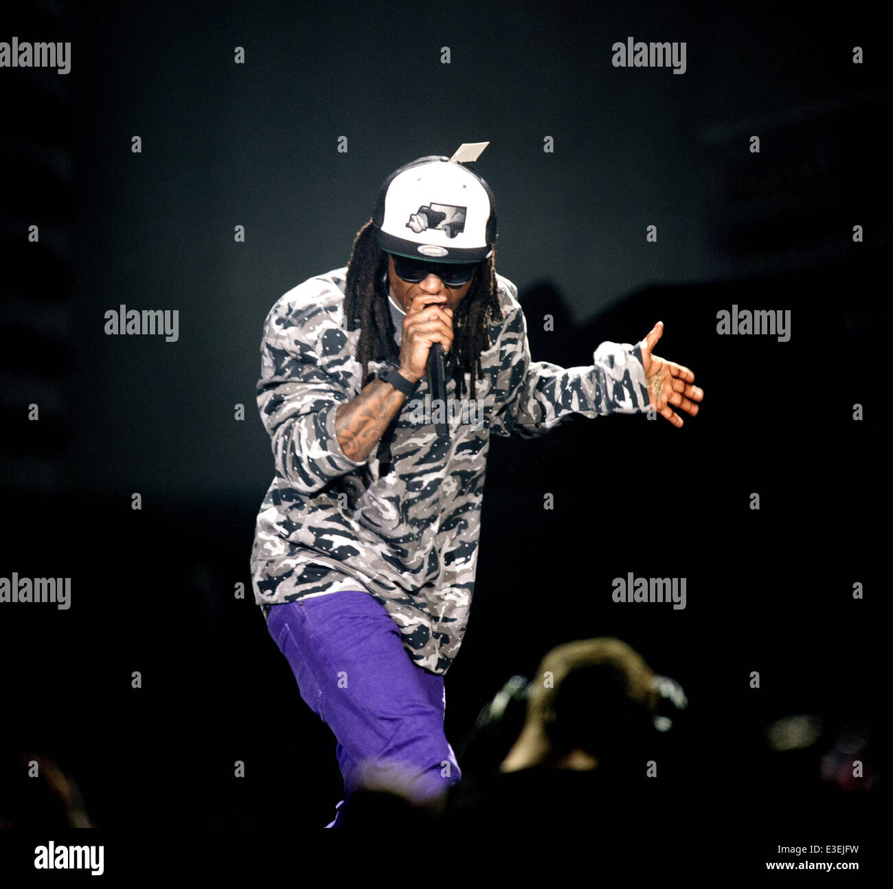 American rapper Lil' Wayne performing in concert at the Ziggo Dome ...