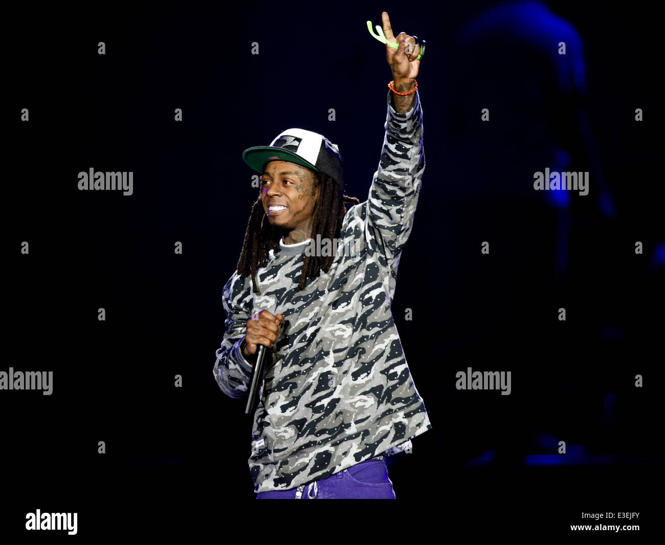 American rapper Lil' Wayne performing in concert at the Ziggo Dome ...