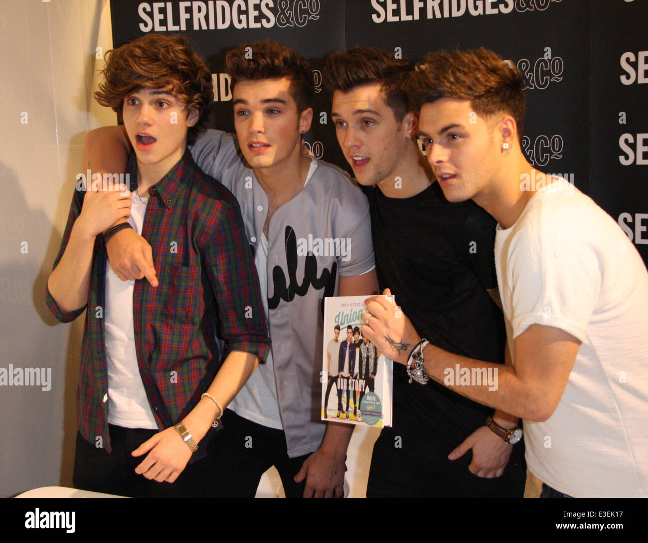 Union J sign copies of their book 'Union J Our Story' at Selfridges in Trafford Centre ...