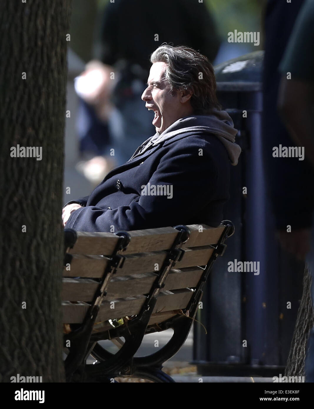 John Travolta and Abigail Spencer film a scene at the "The Forger ...