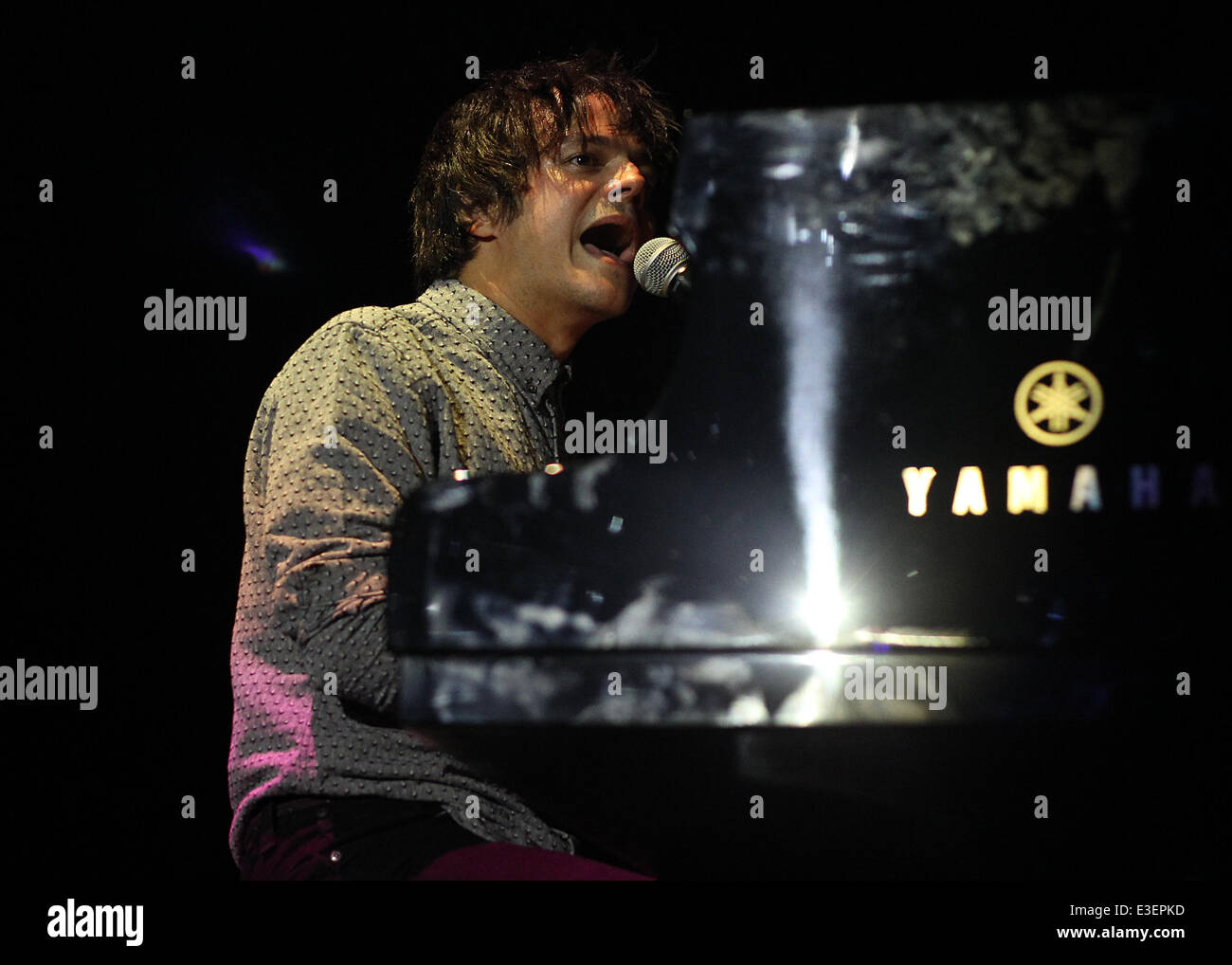 Jamie Cullum performing on stage at the Roundhouse in Camden London on ...