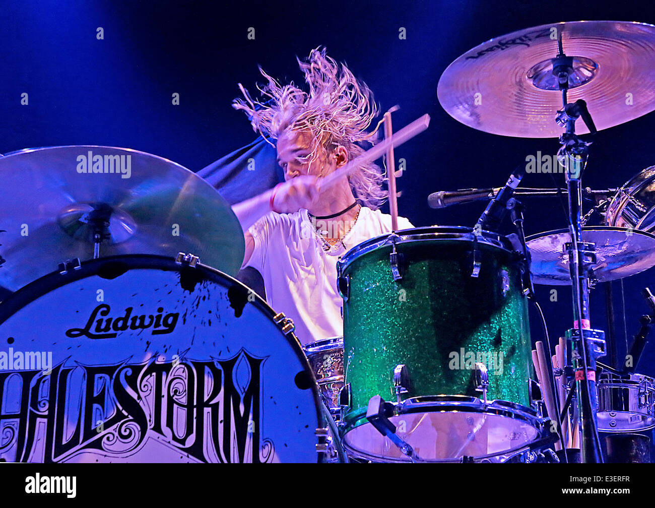 American rock band Halestorm performing live in concert at the ...