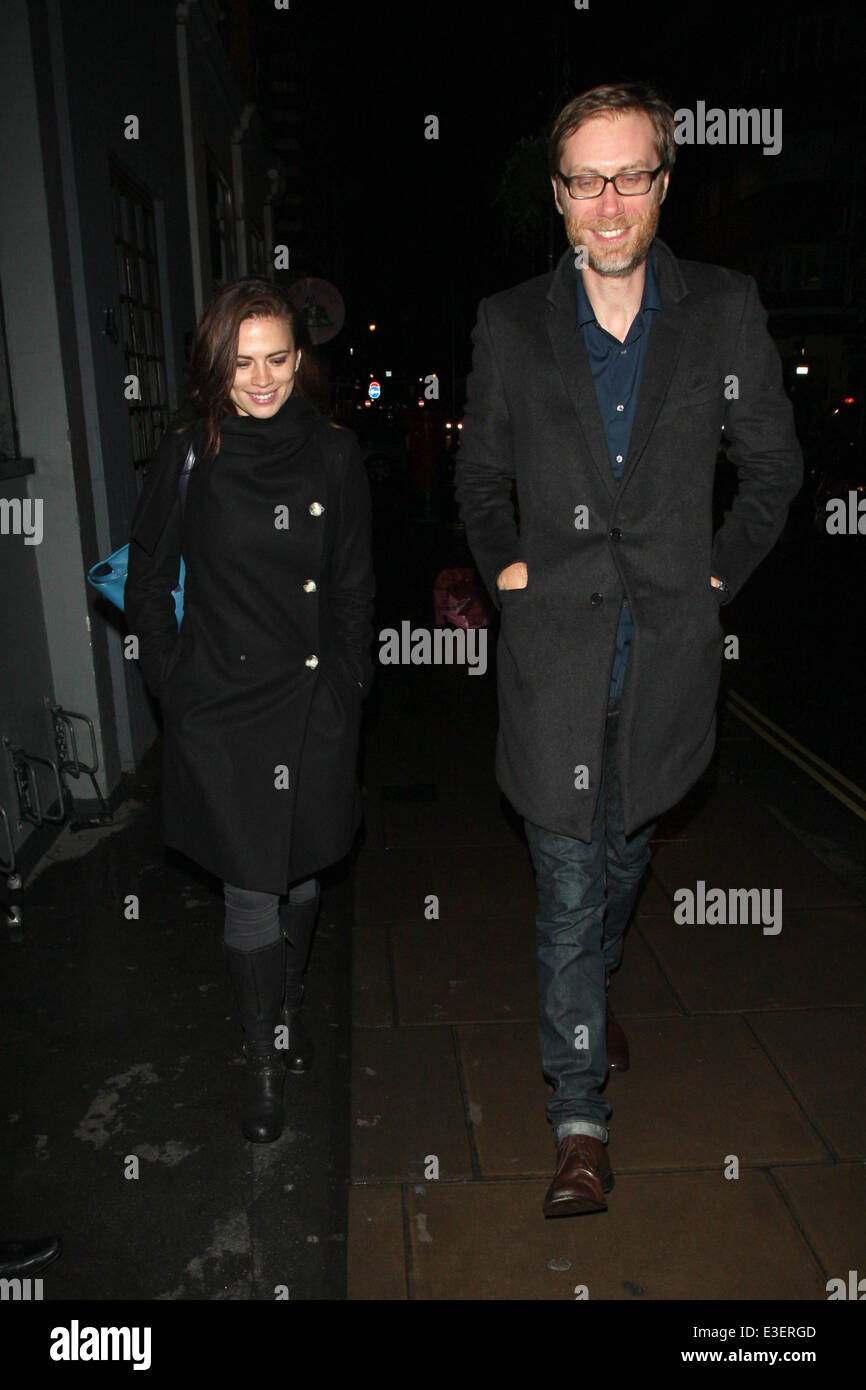 Various at Groucho Club Featuring: Stephen Merchant,Hayley Atwell Where ...