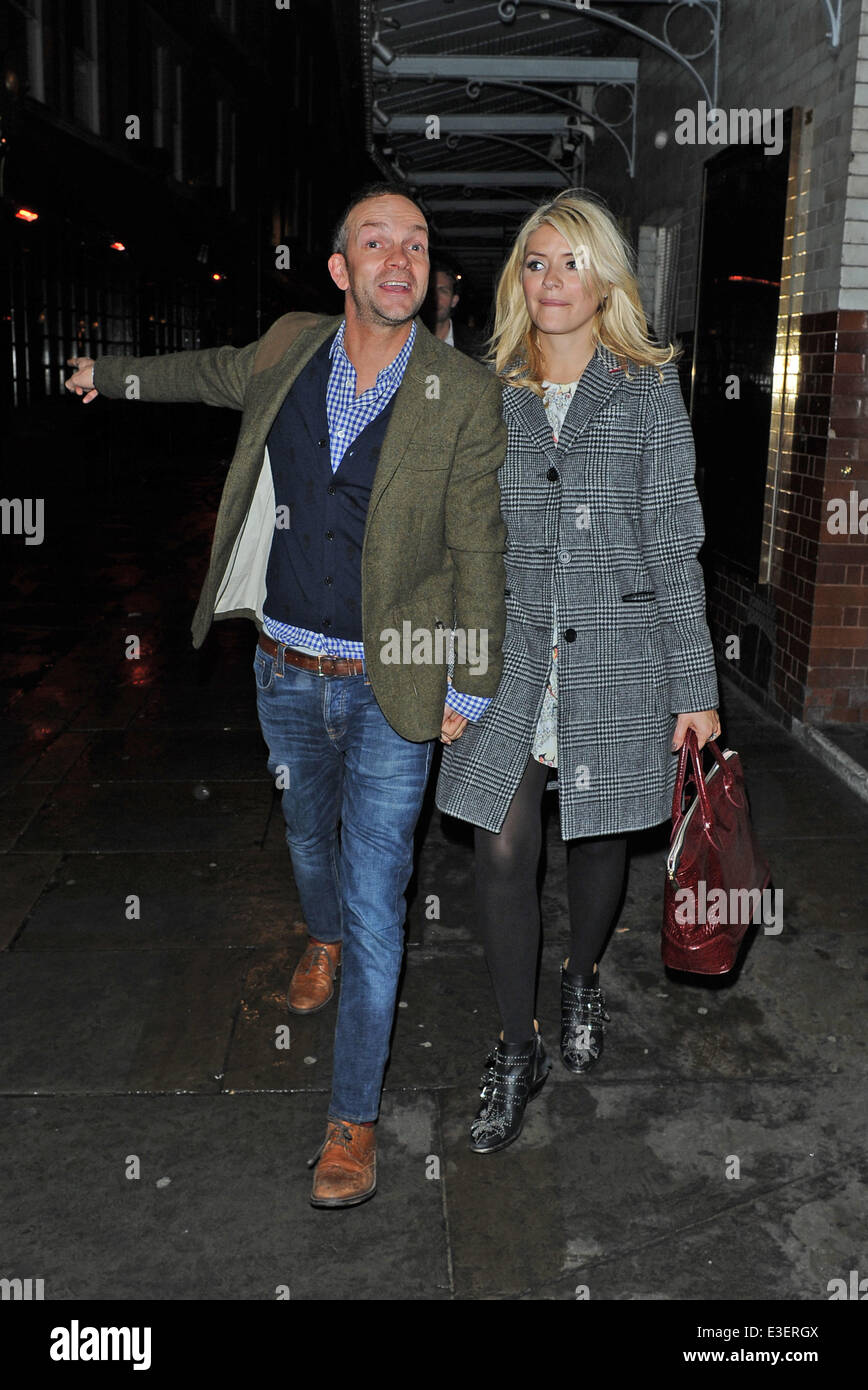 Celebrities leave J. Sheekey Oyster Bar restaurant Featuring: Holly ...