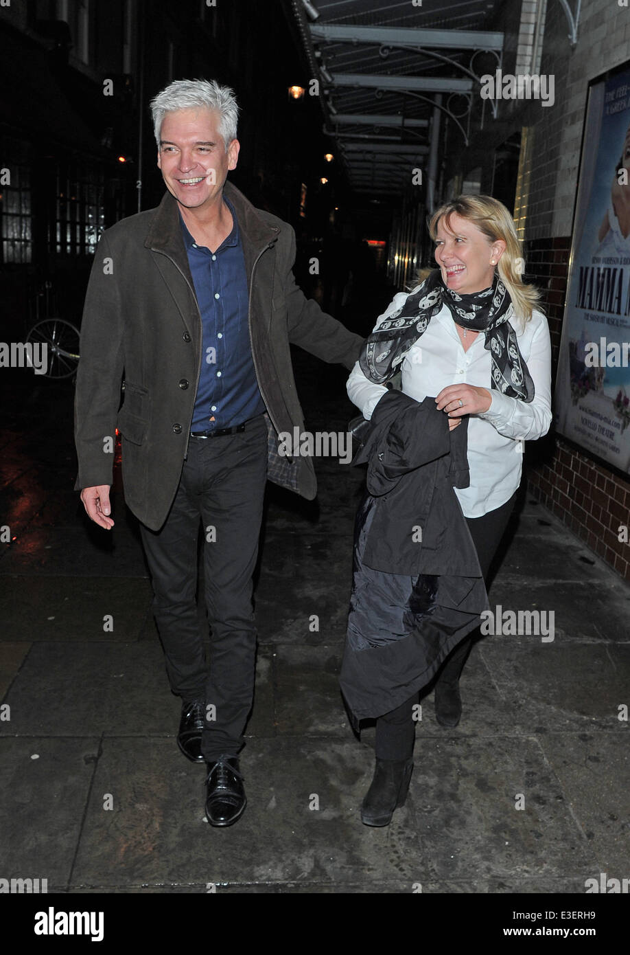 Celebrities leave J. Sheekey Oyster Bar restaurant Featuring: Phillip ...