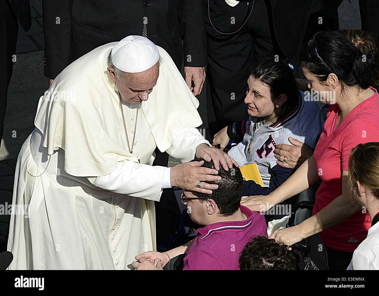 Pope Francis holds mass in St. Peter's Square in Vatican City Featuring ...