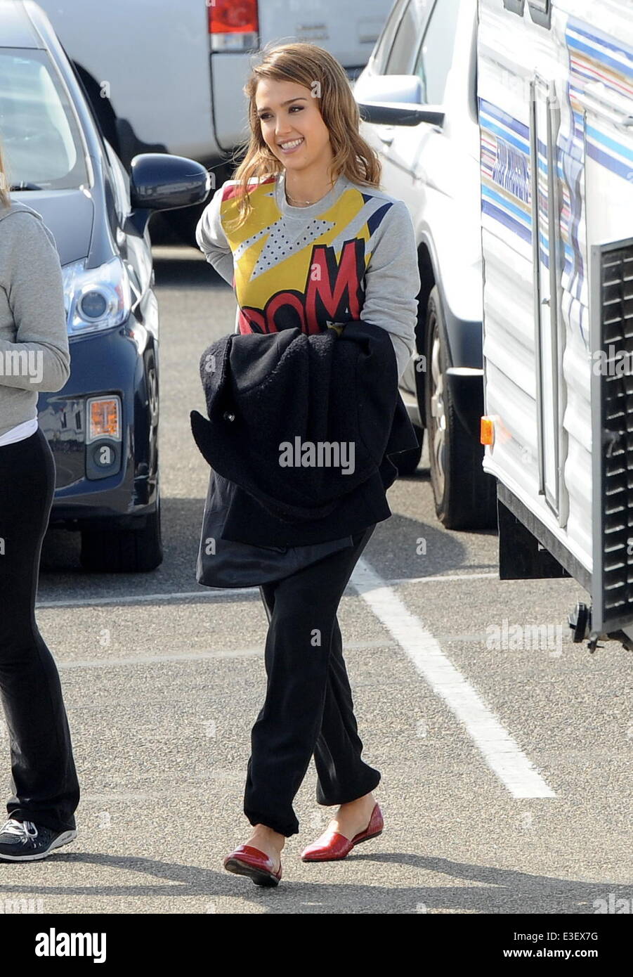 Jessica Alba shooting scenes in Malibu California for the up coming ...