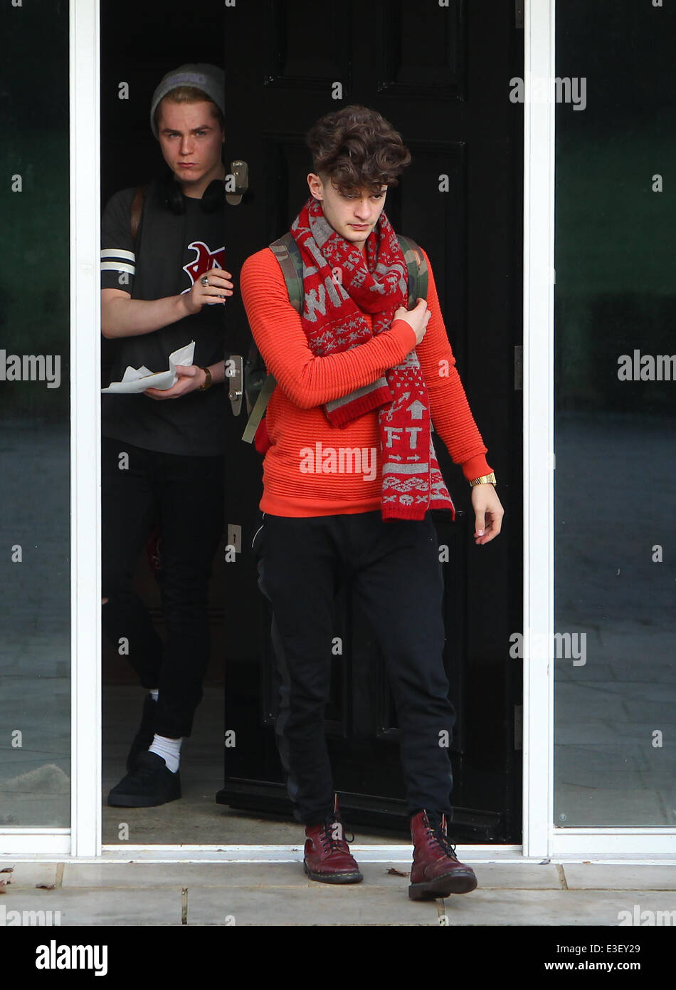 The members of boyband Kingsland Road leave the X Factor house ...