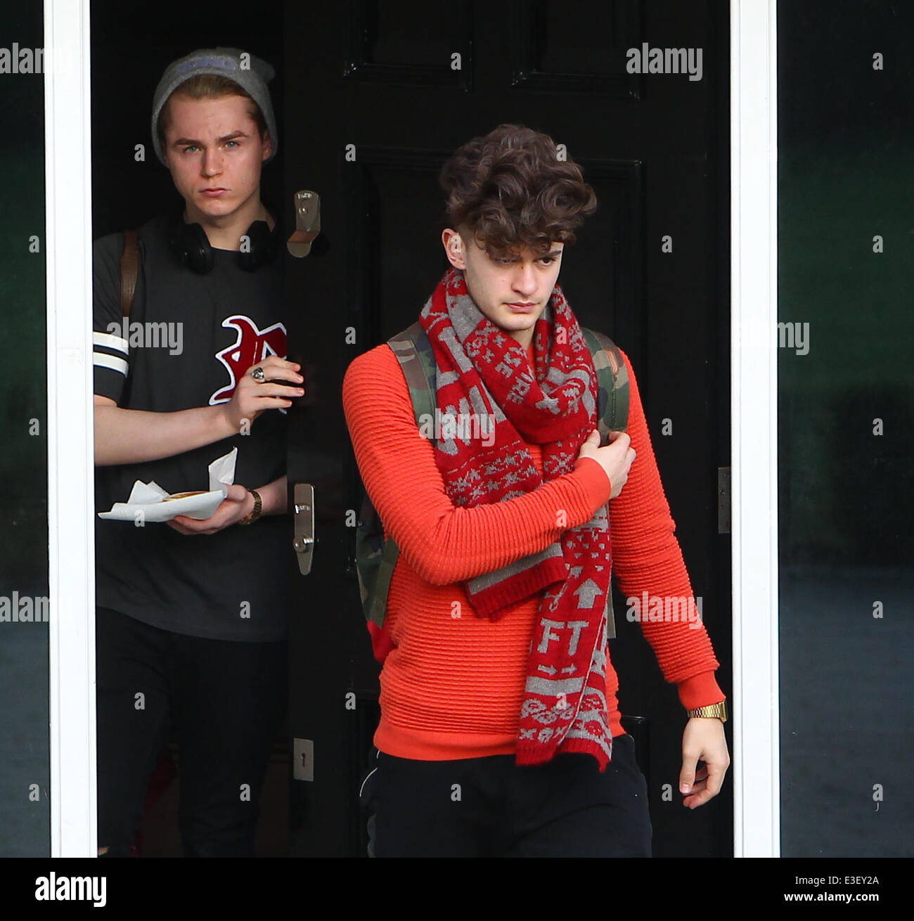 The members of boyband Kingsland Road leave the X Factor house ...