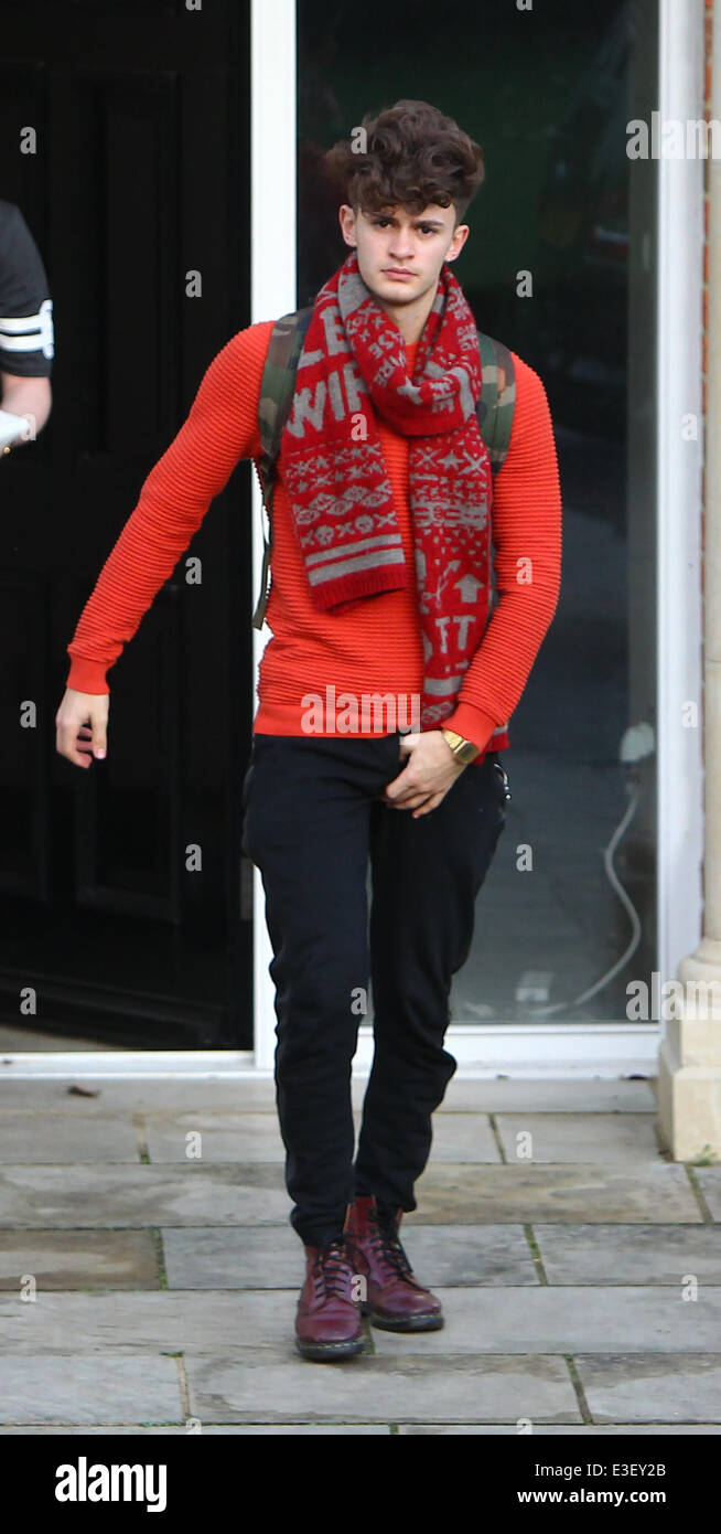 The members of boyband Kingsland Road leave the X Factor house ...