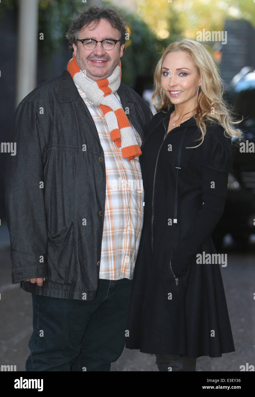 Mark Benton and dance partner outside the ITV studios Featuring: Mark ...