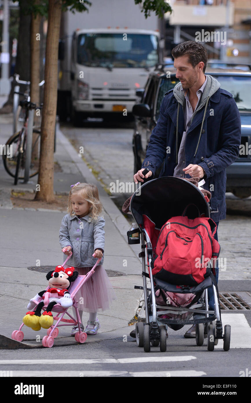 Jason Hoppy on the school run to pick up daughter Bryne with her own ...