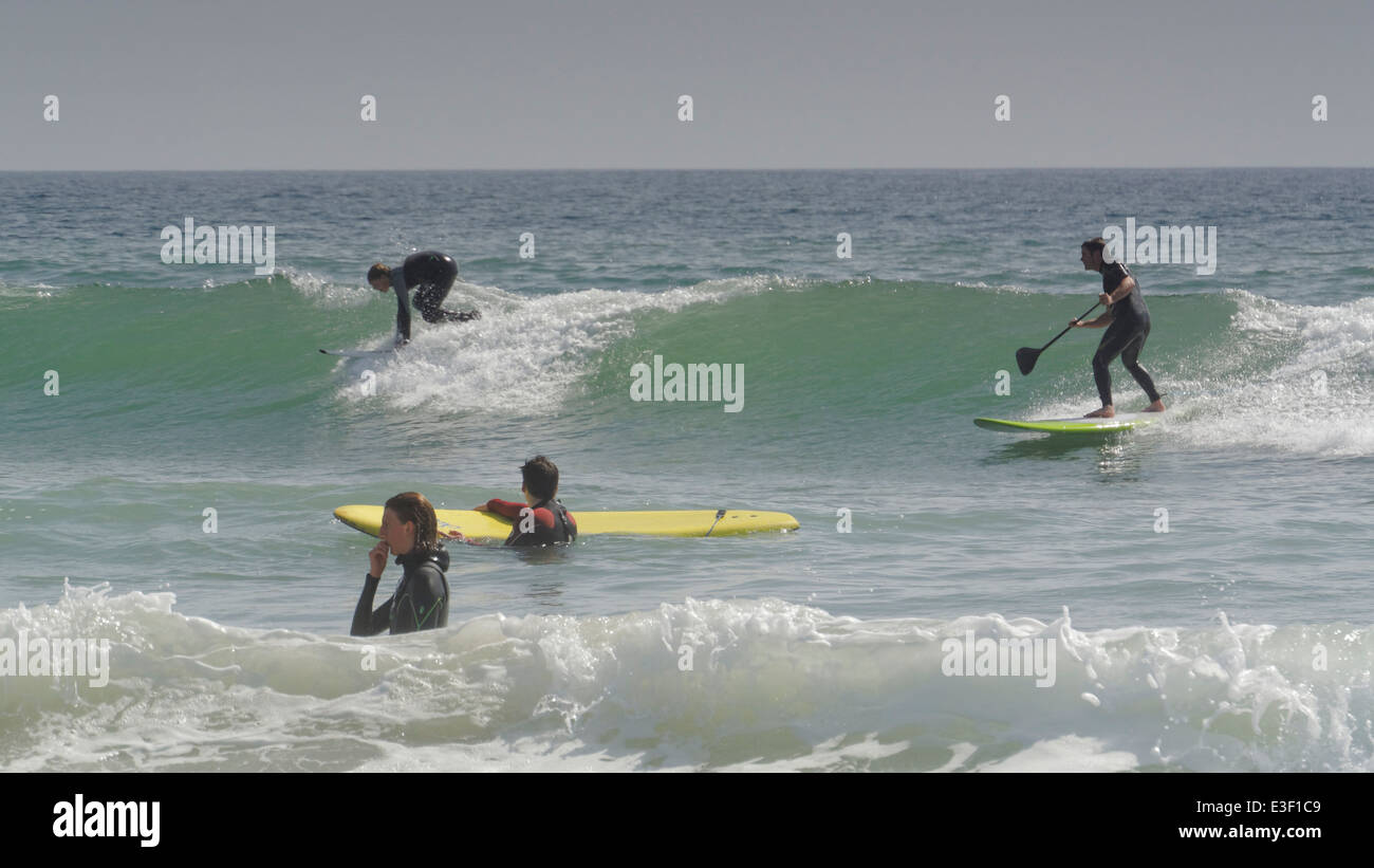 Enjoyable surfing conditions at Porth Neigwl, North Wales: Paddle ...
