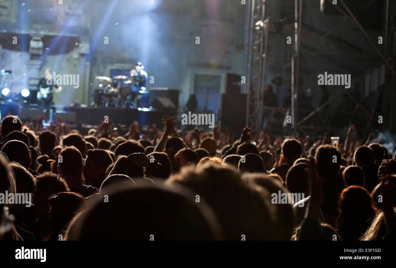 Crowd at concert Stock Photo - Alamy