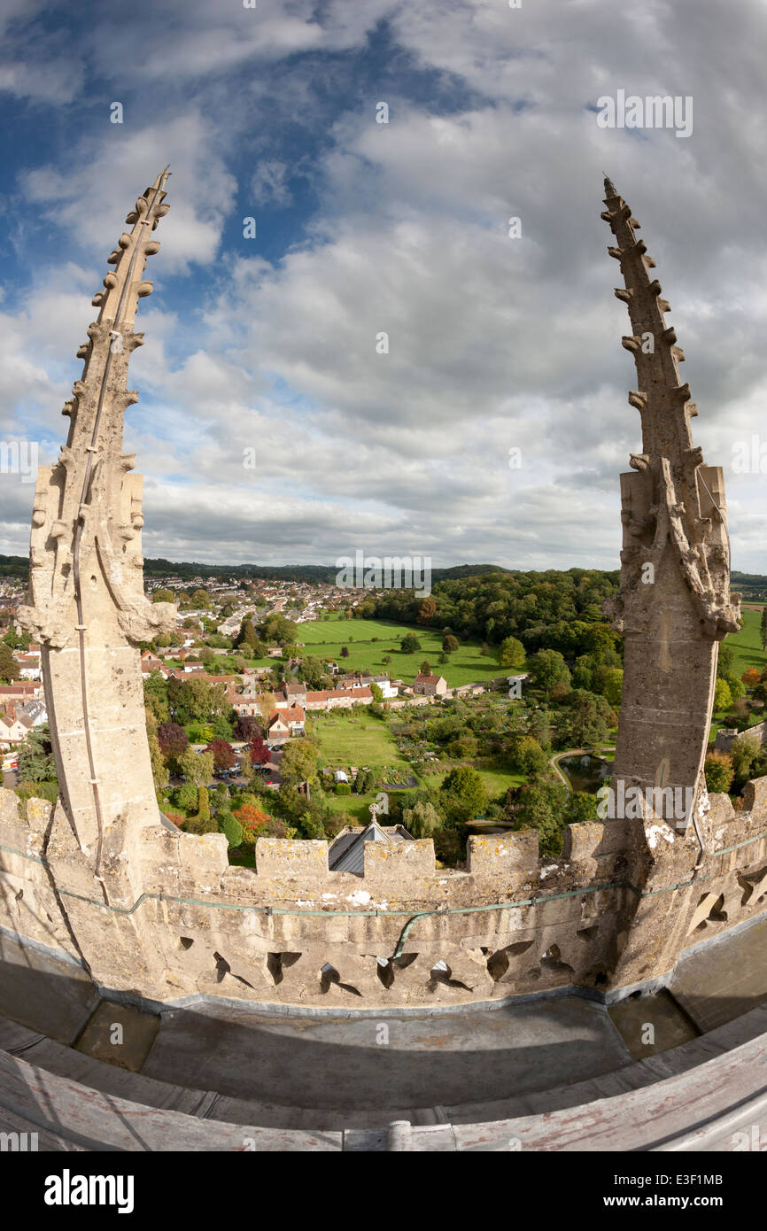 Wells somerset aerial view hi-res stock photography and images - Alamy