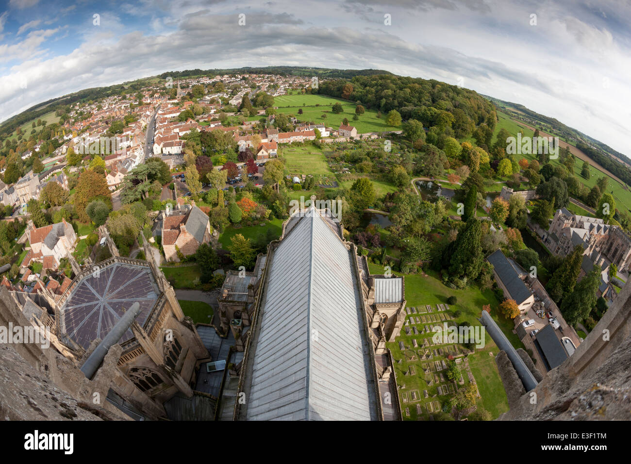 Wells somerset aerial view hi-res stock photography and images - Alamy