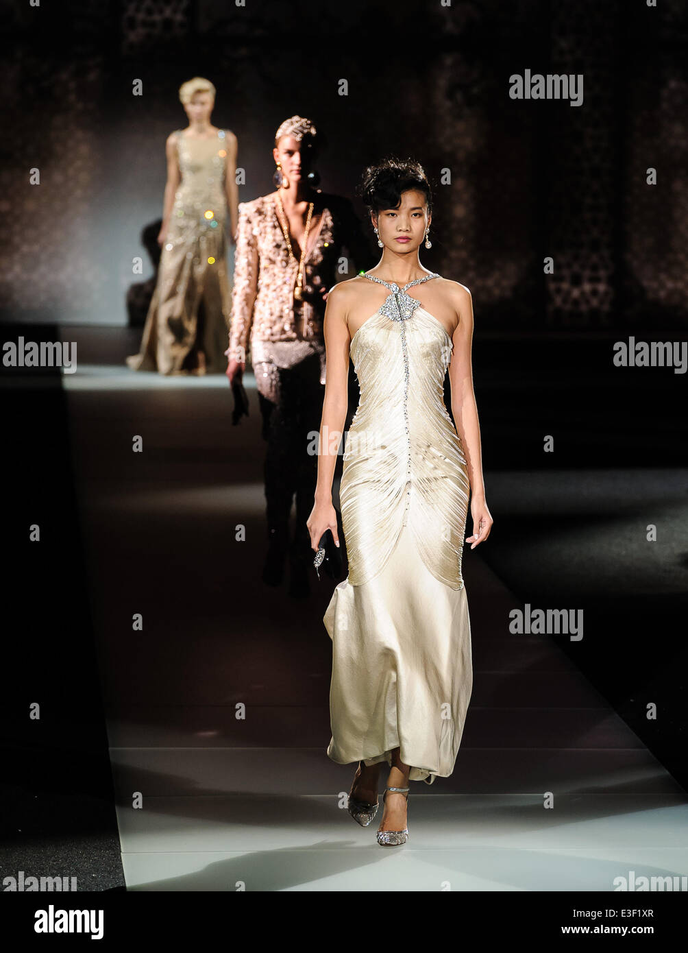 Armani One Night Only event held at SuperPier - Runway Featuring: Model ...