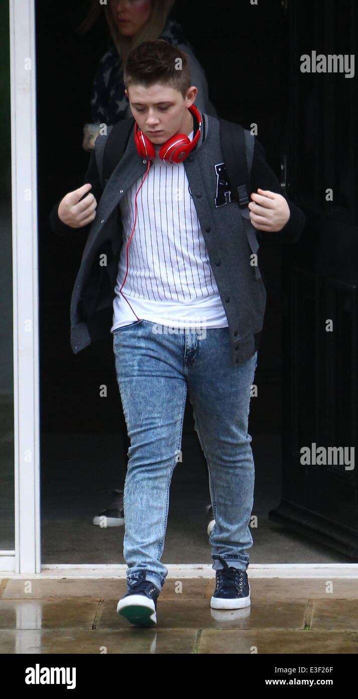 The finalists leave the X Factor for rehearsals Featuring: Nicholas ...