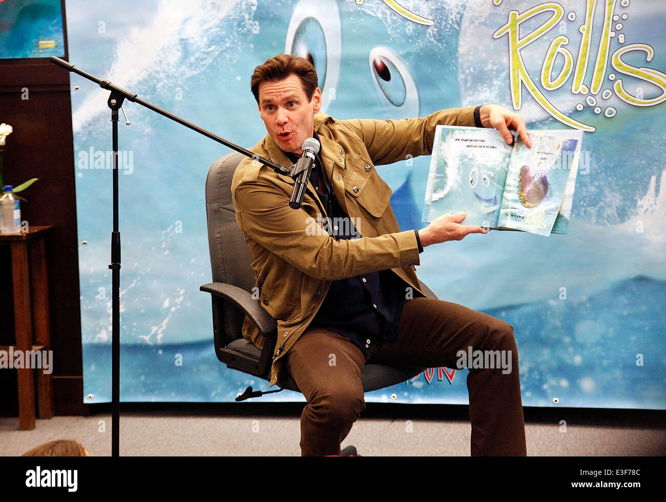 Jim Carrey promotes his new children's book 'How Roland Rolls' at ...