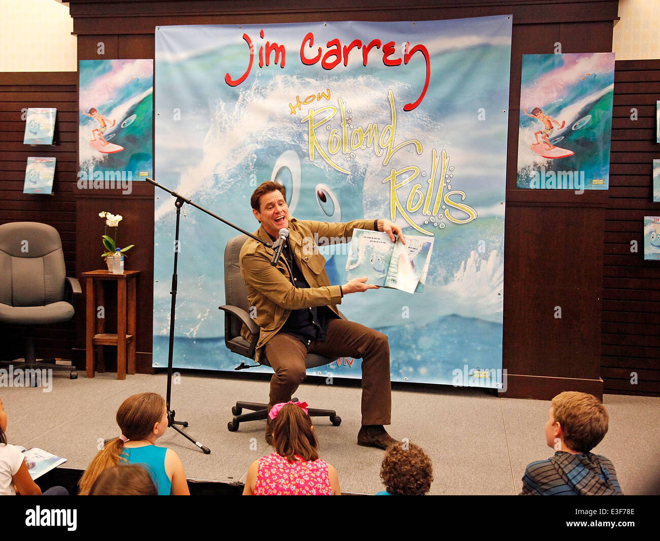 Jim Carrey promotes his new children's book 'How Roland Rolls' at ...