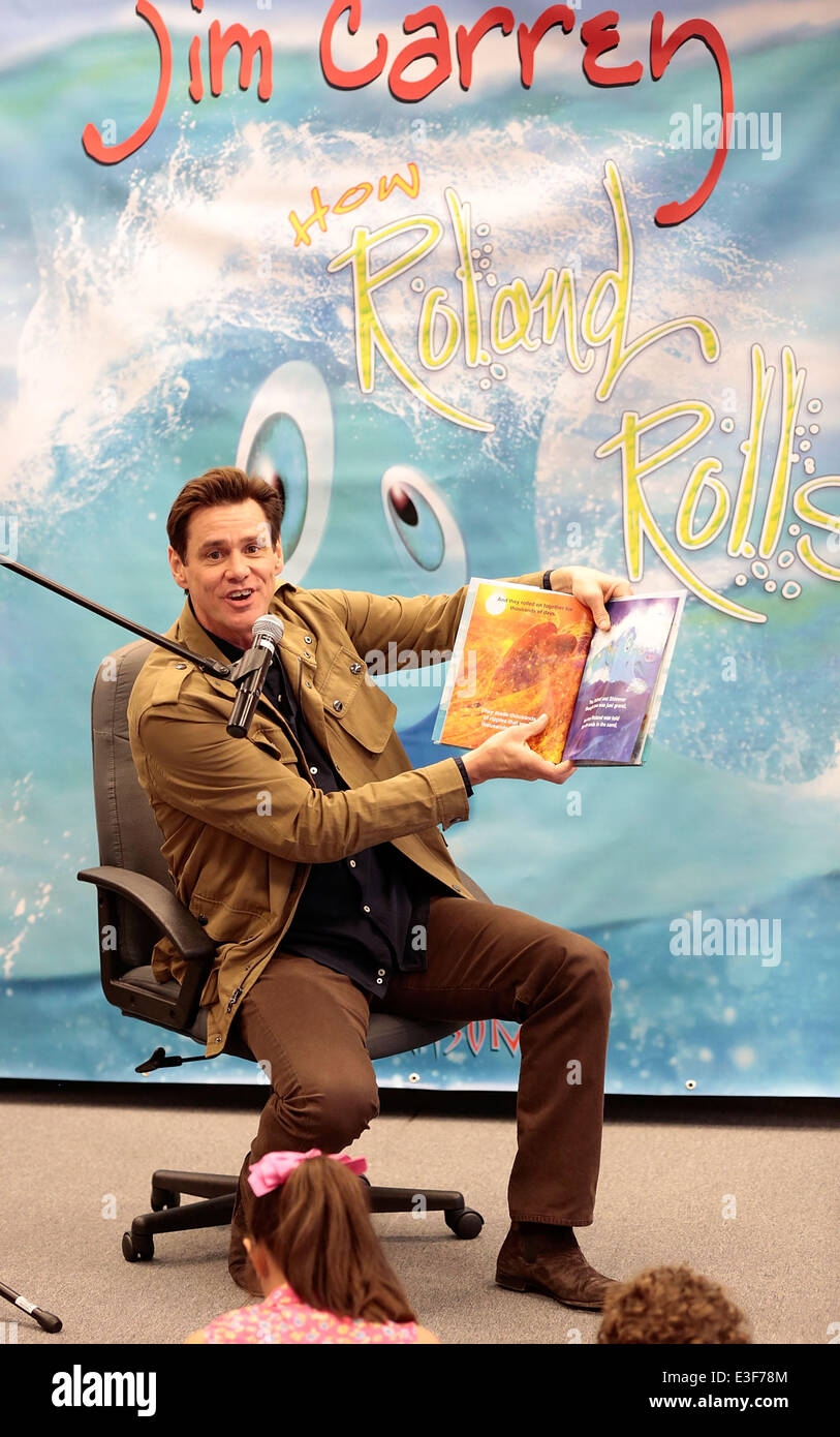 Jim Carrey promotes his new children's book 'How Roland Rolls' at ...