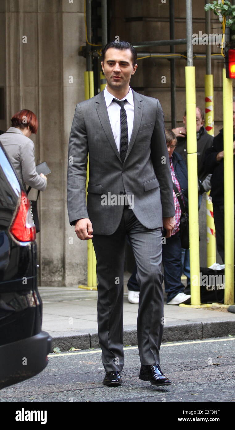 Darius Campbell seen leaving Radio 2 after The Terry Wogan Show ...