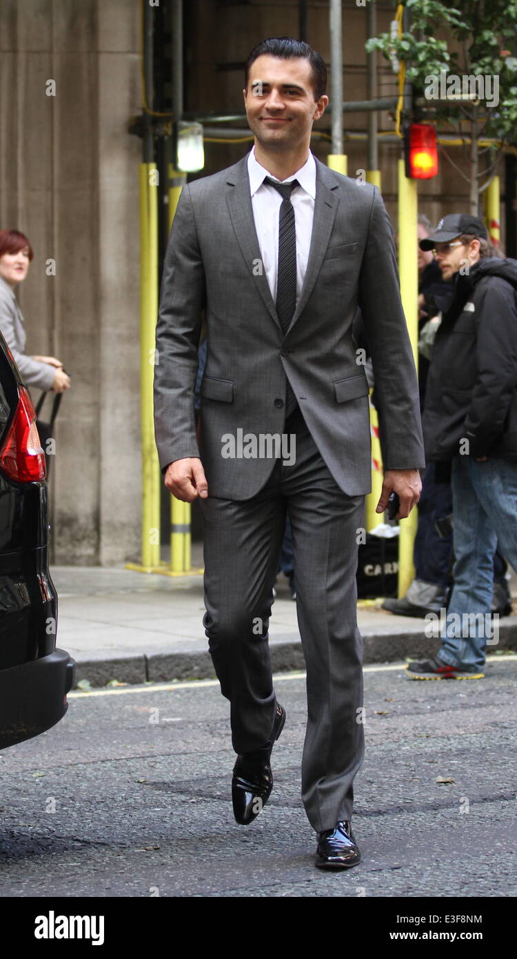 Darius Campbell seen leaving Radio 2 after The Terry Wogan Show ...