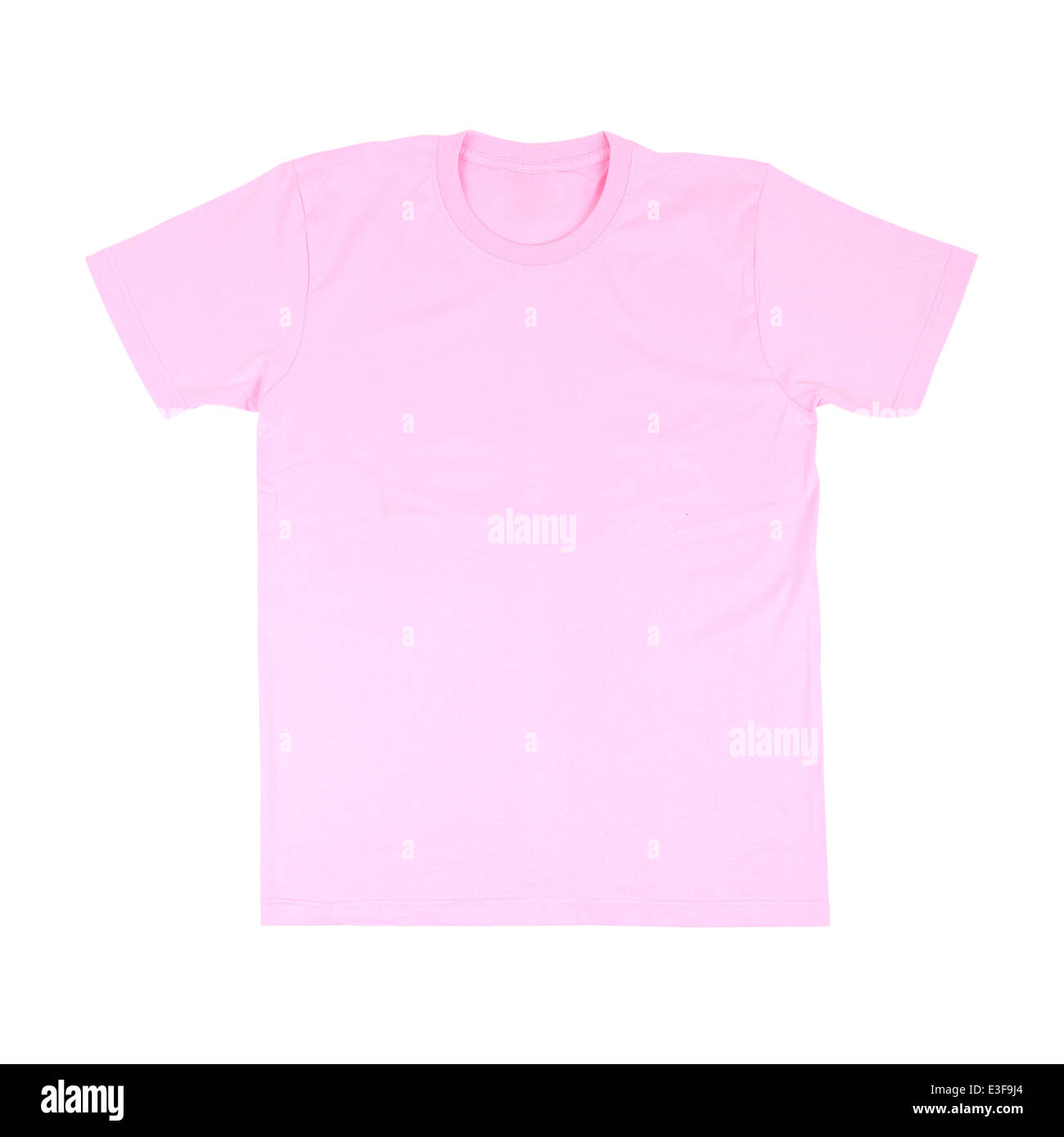pink t-shirt template (front side) on white background Stock Photo - Alamy