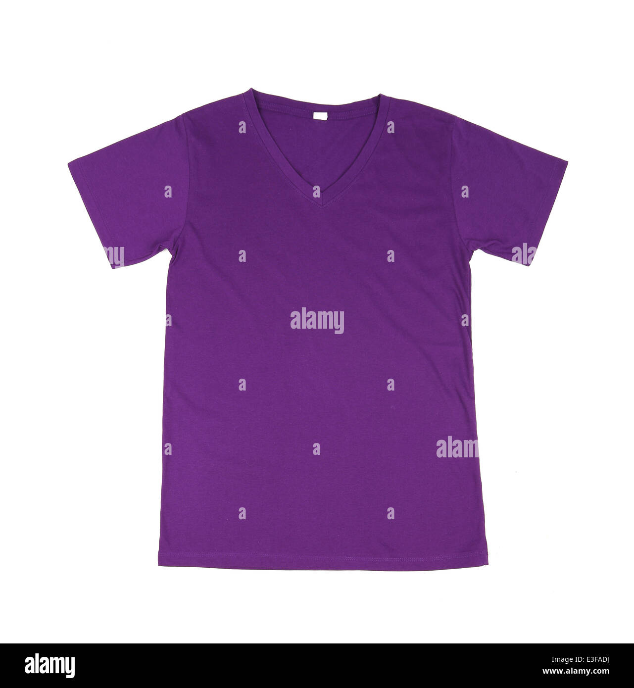violet t-shirt template (front side) on white background Stock Photo ...
