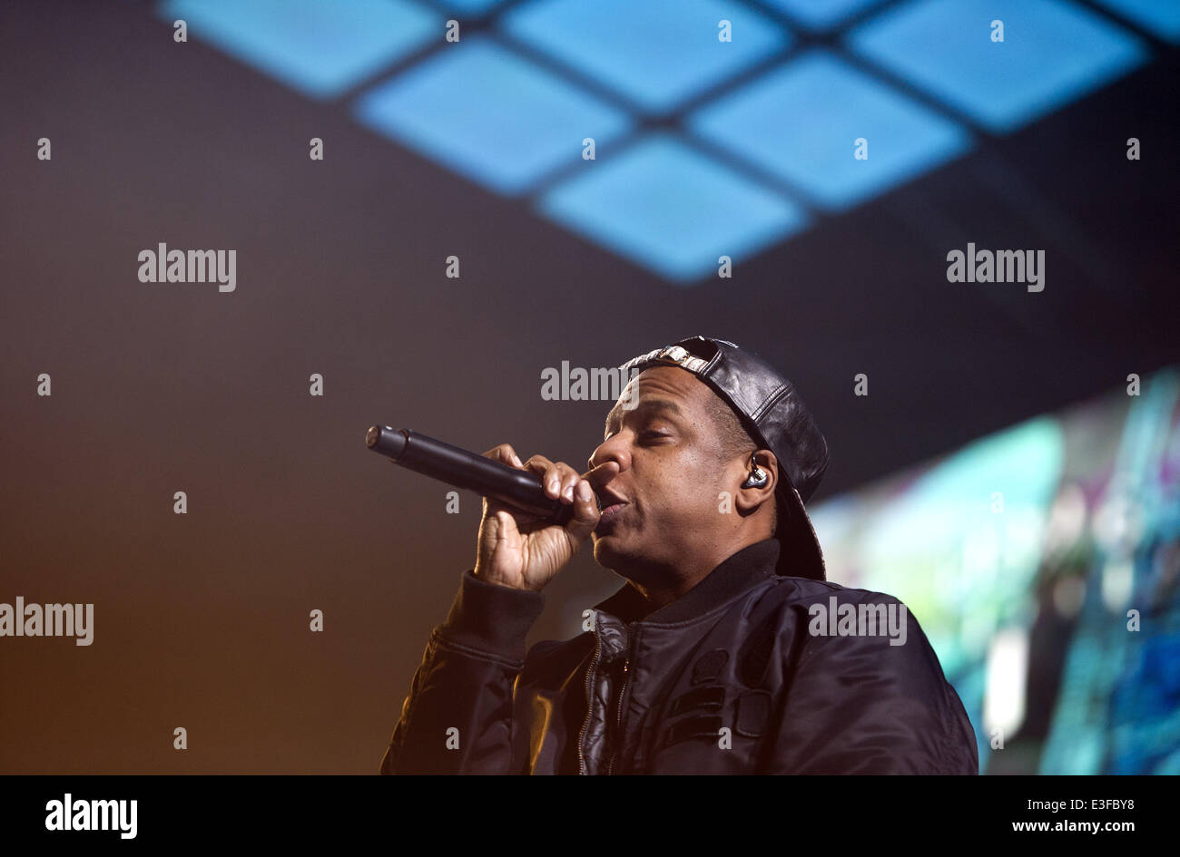 Jay-Z perfoming in concert on the Magna Carter Tour held at he Ziggo ...