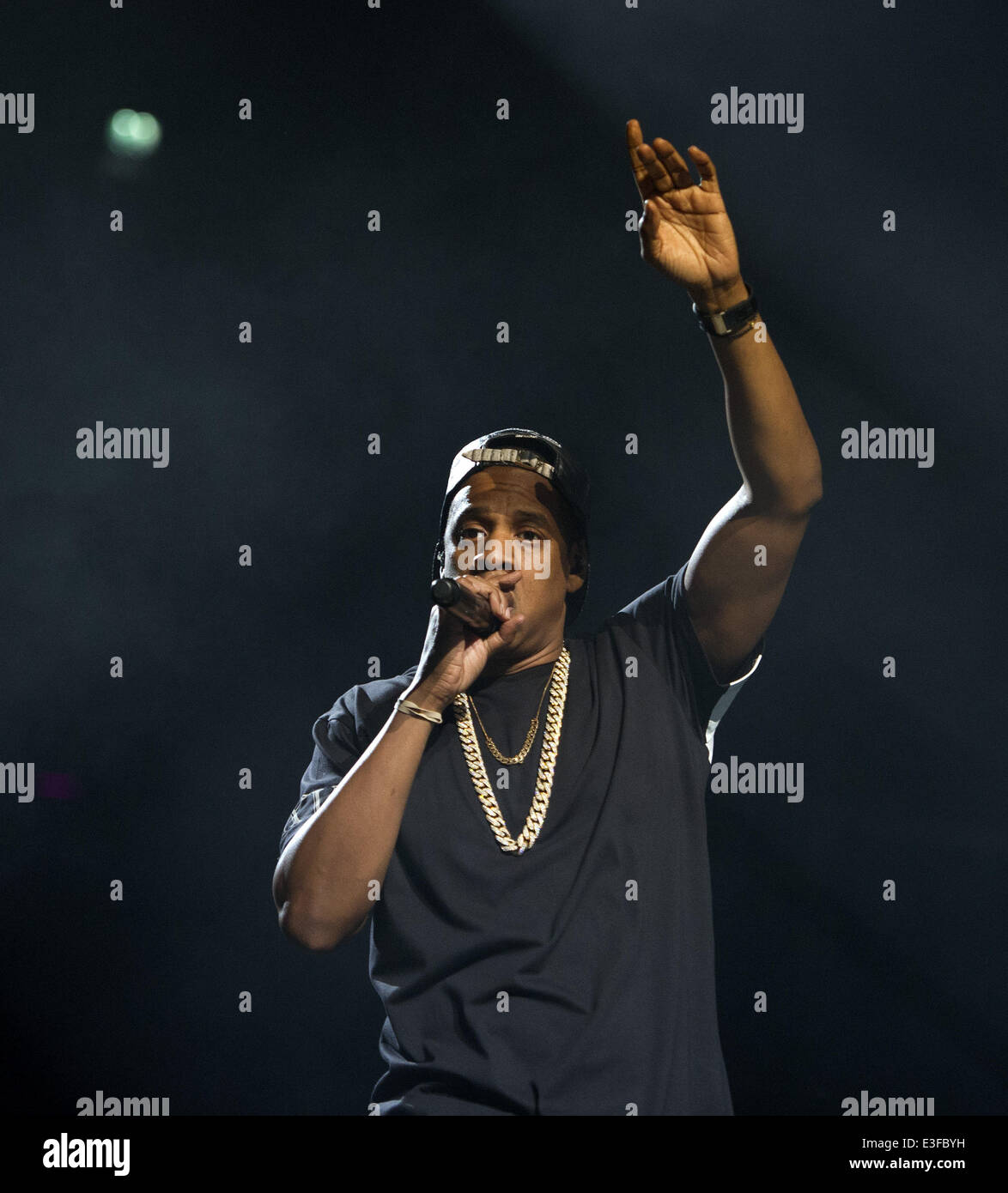 Jay-Z perfoming in concert on the Magna Carter Tour held at he Ziggo ...