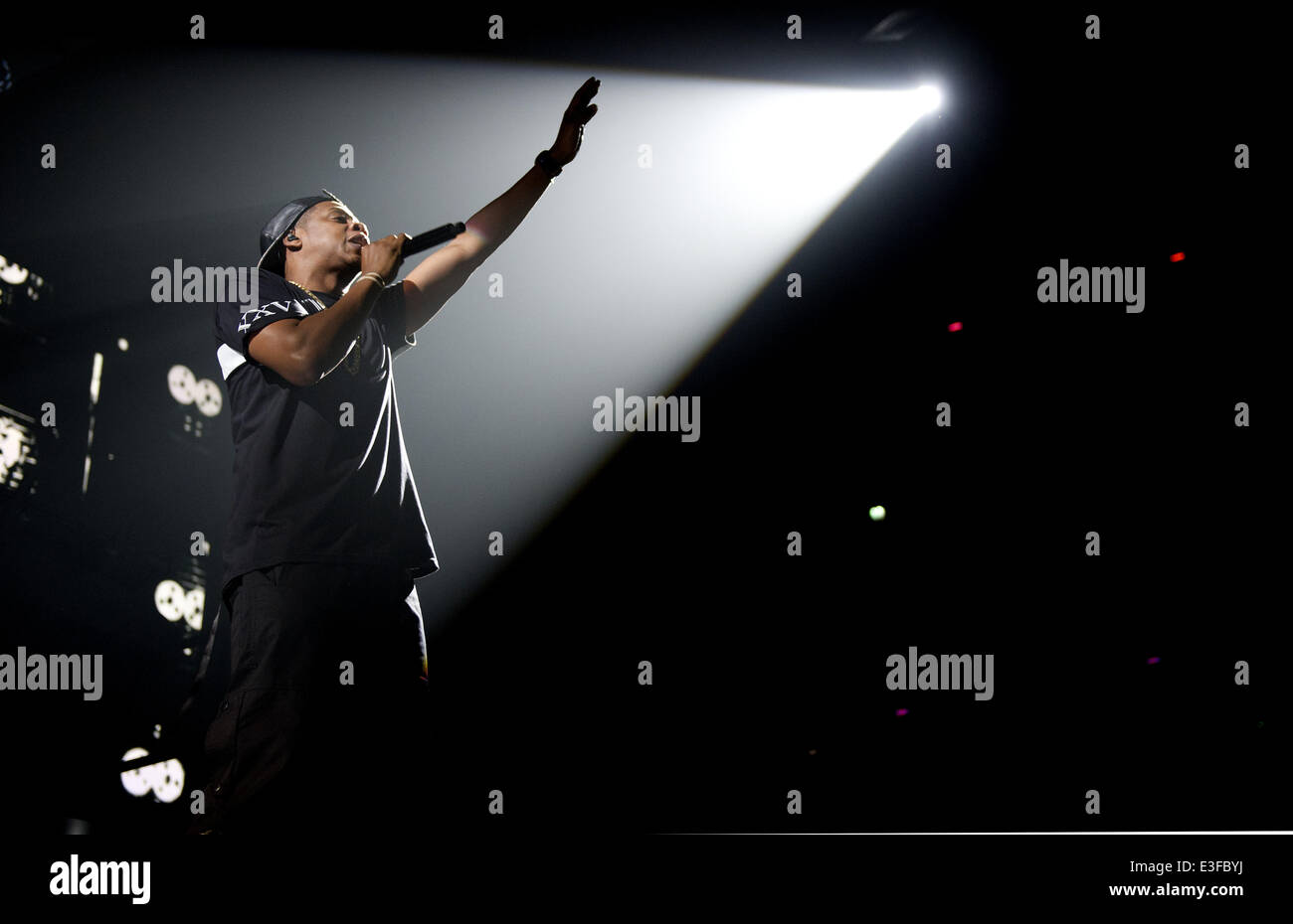 Jay-Z perfoming in concert on the Magna Carter Tour held at he Ziggo ...