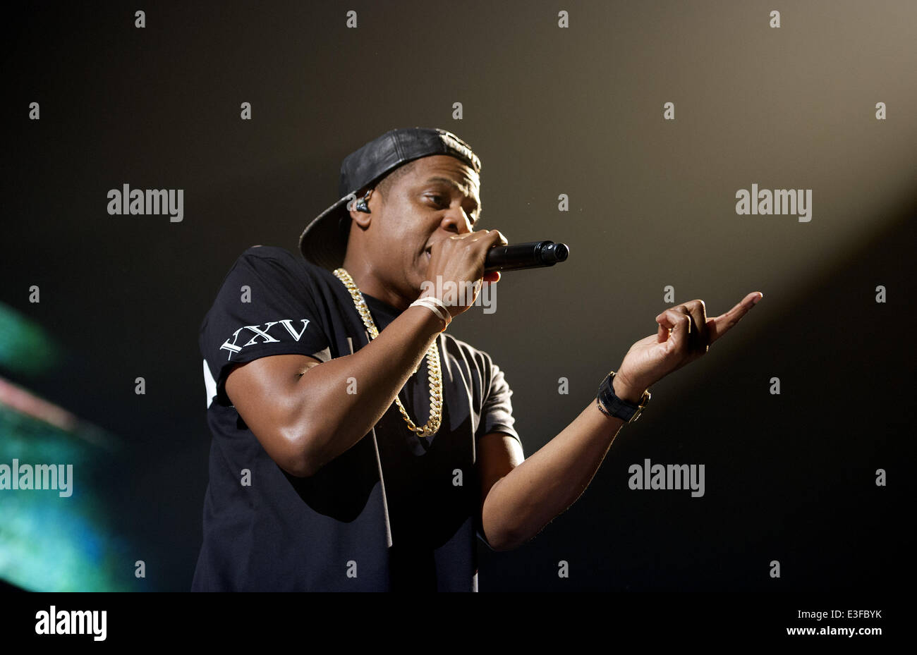 Jay-Z perfoming in concert on the Magna Carter Tour held at he Ziggo ...