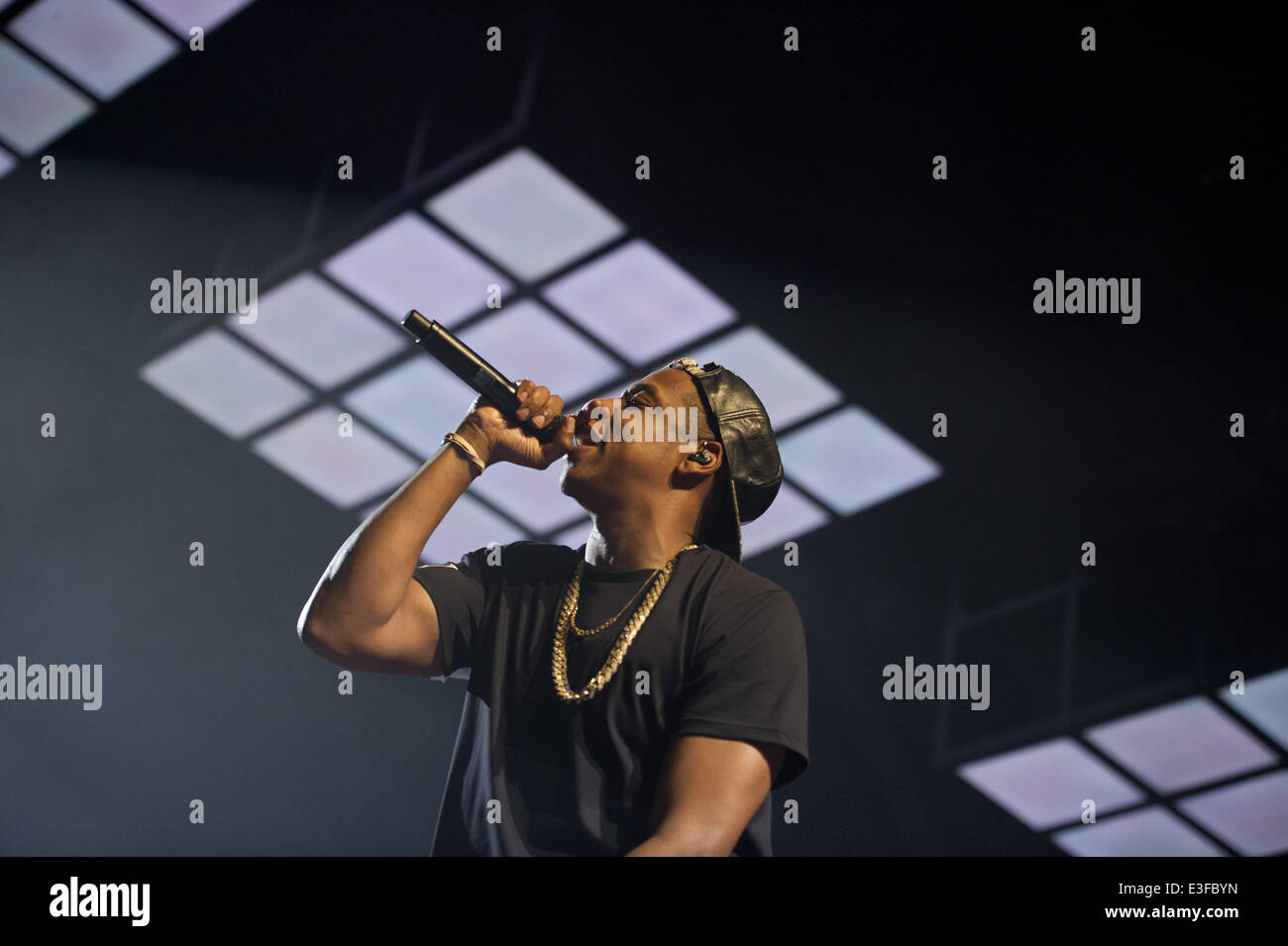 Jay-Z perfoming in concert on the Magna Carter Tour held at he Ziggo ...