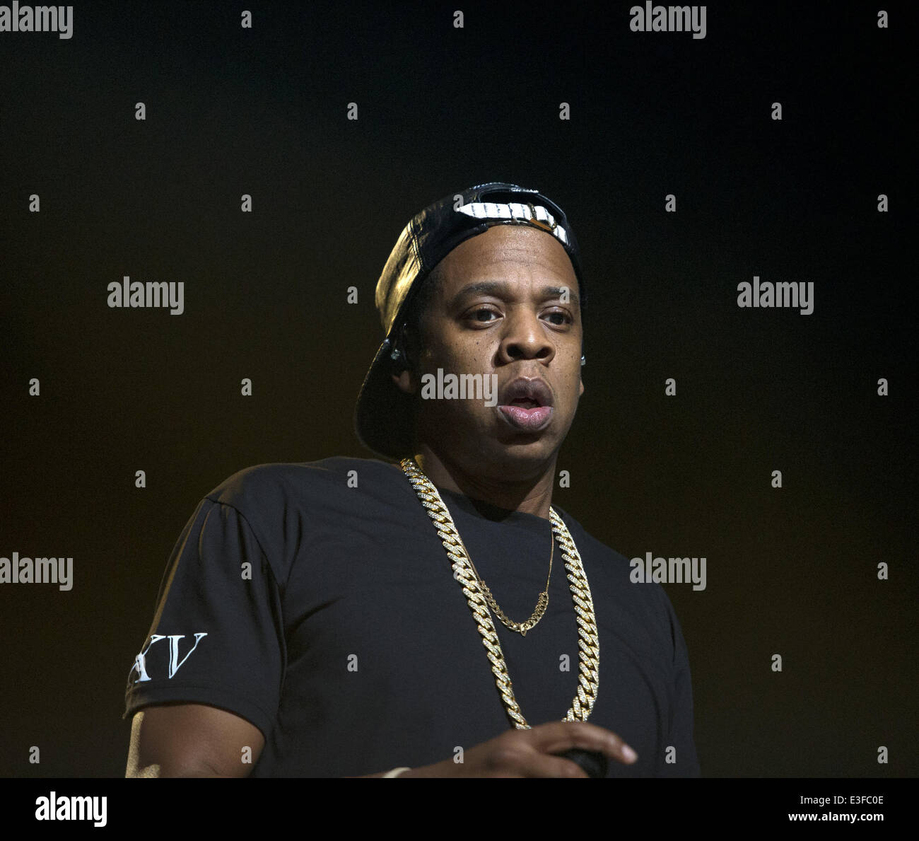 Jay-Z perfoming in concert on the Magna Carter Tour held at he Ziggo ...