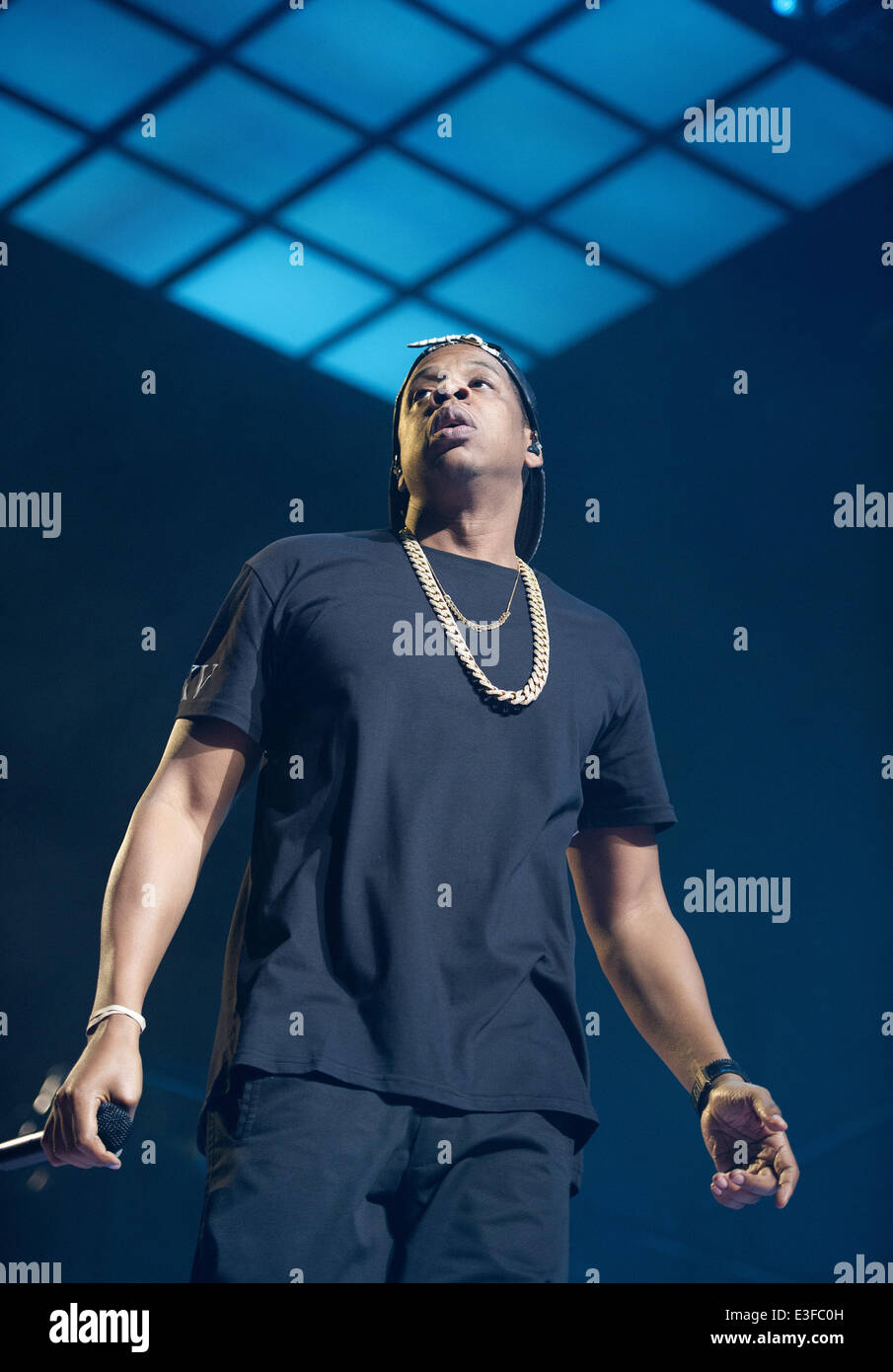 Jay-Z perfoming in concert on the Magna Carter Tour held at he Ziggo ...